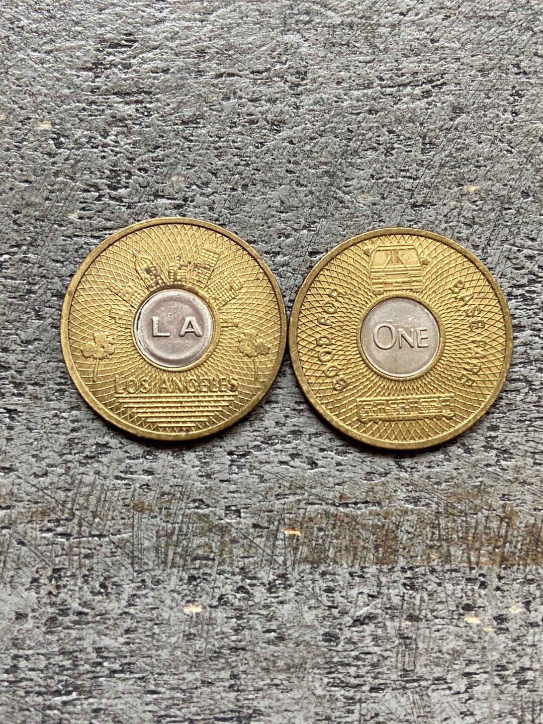 Los Angeles Transit Tokens (2 Tokens) - Etsy