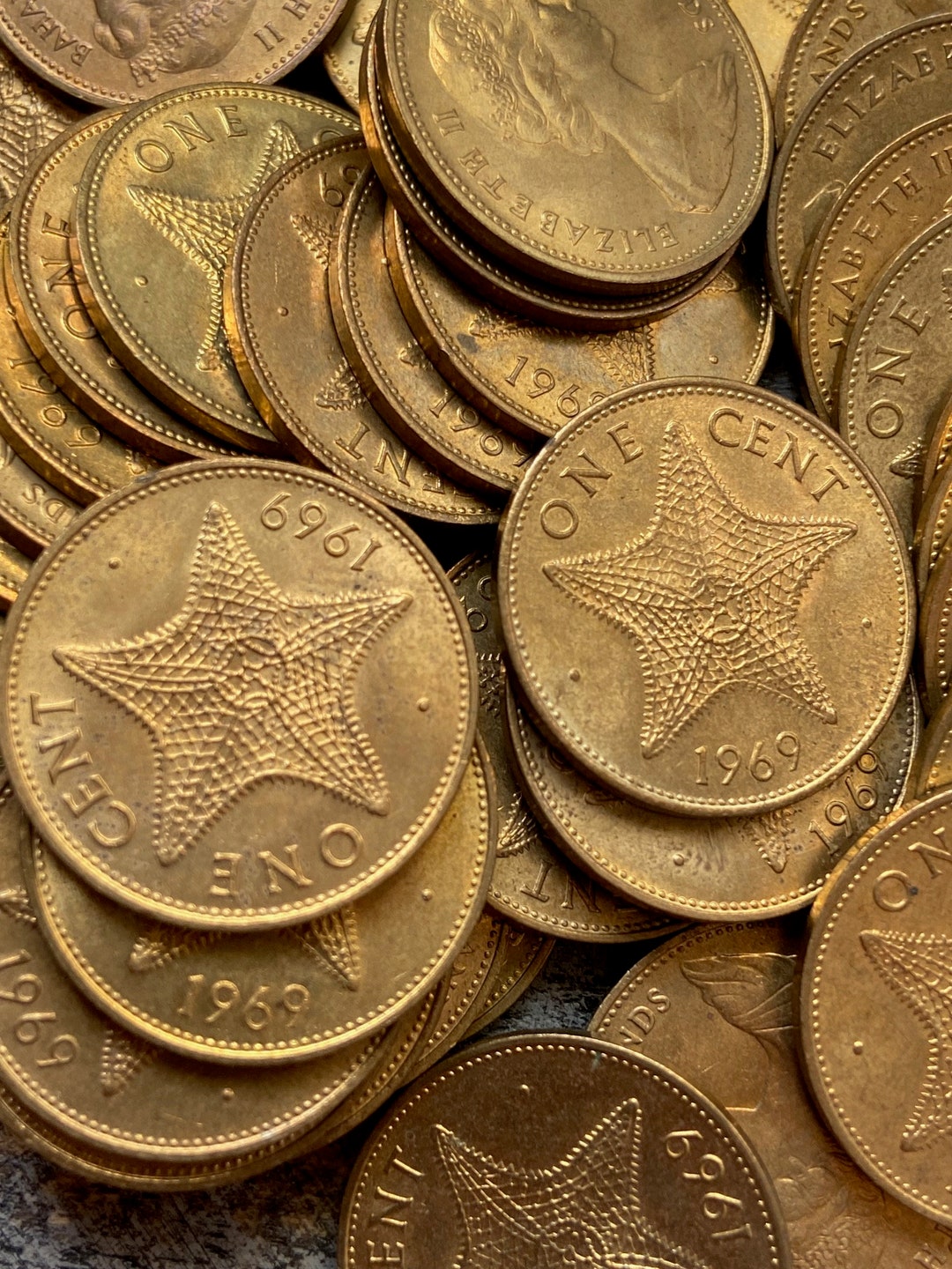 Bahama Starfish / 1969 One Cent 3 Coins High Grade - Etsy