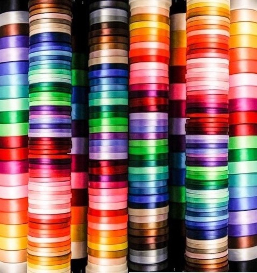 Satin Ribbon Full Reel 32 Meters 6mm 12mm 25mm for DIY Crafts, Sewing ...