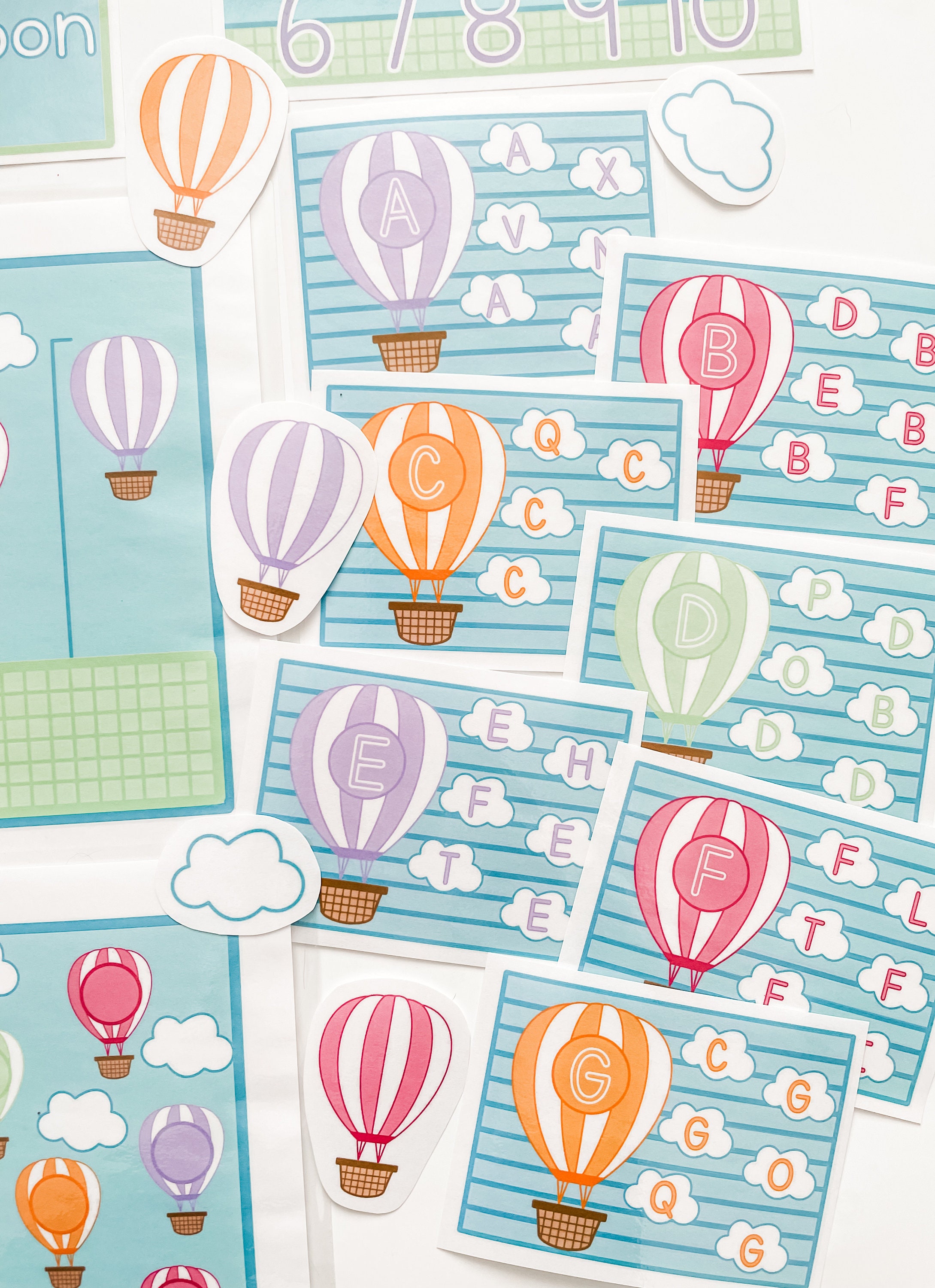 Hot Air Balloon Learning Activities, Preschool Printables, Learning ...