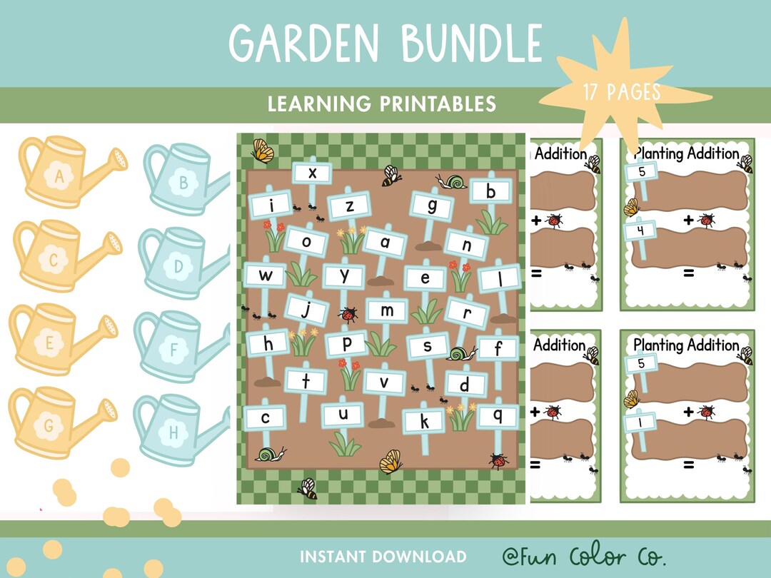 Garden Preschool Learning Printables Spring Themed Activities for Kids ...