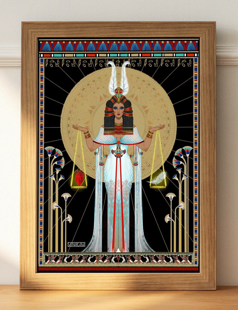 MAAT Ma'at Print Egyptian Goddess Ägyptische Göttin - Etsy
