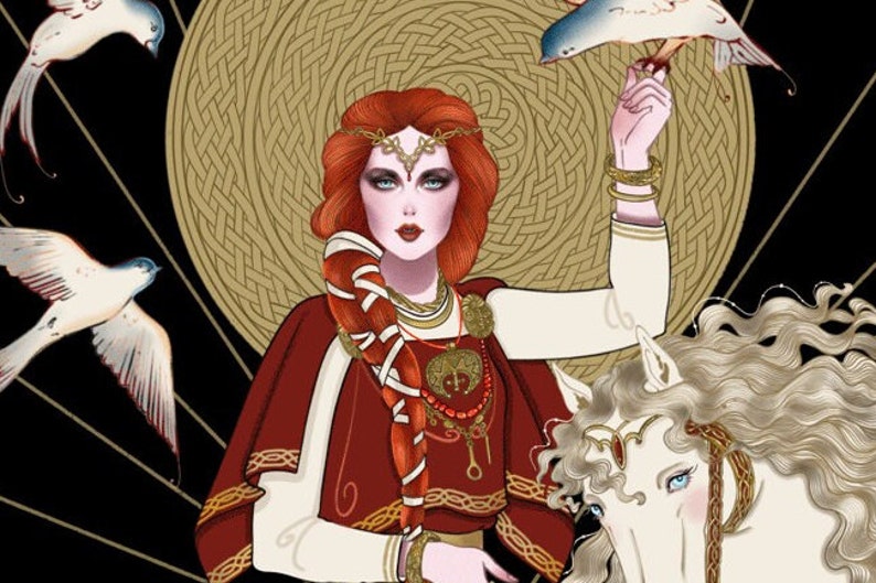 RHIANNON Rhiannon Print Welsh Goddess Walisische Göttin - Etsy