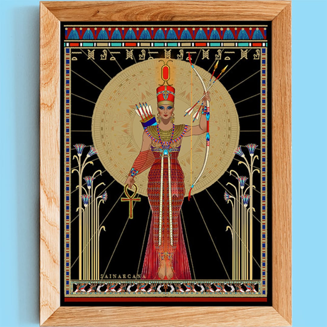 NEITH Neith Print Egyptian Goddess Ägyptische Göttin Déesse égyptienne ...