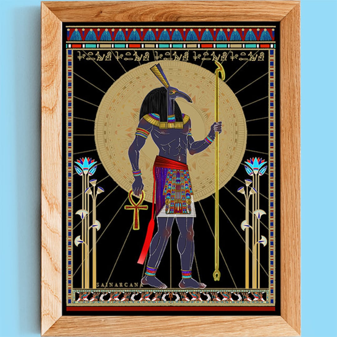 SET Seth Print Egyptian God Ägyptischer Gott Dieu égyptien Dio Egizio ...
