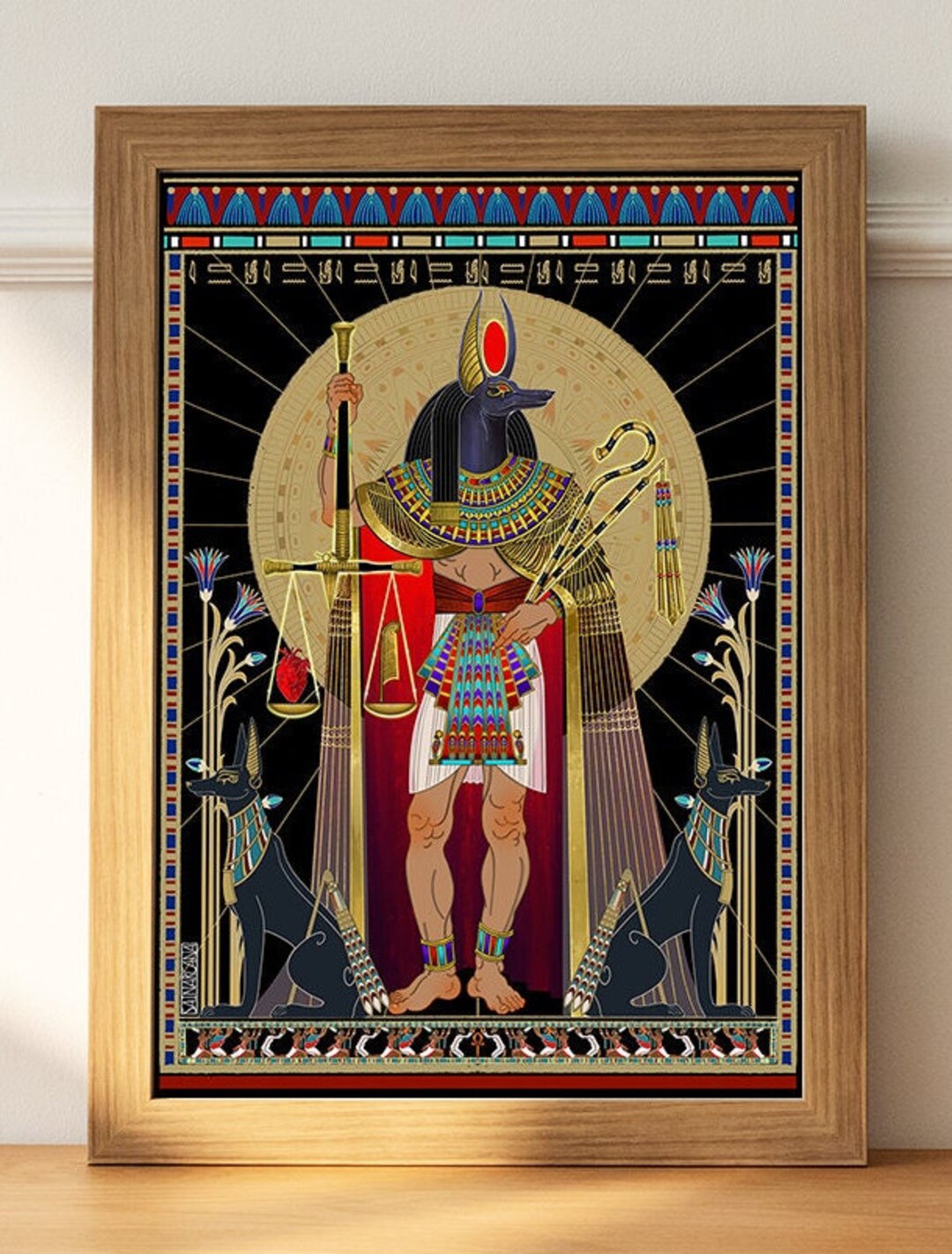ANUBIS Anubis Print Egyptian God Ägyptischer Gott Dieu - Etsy