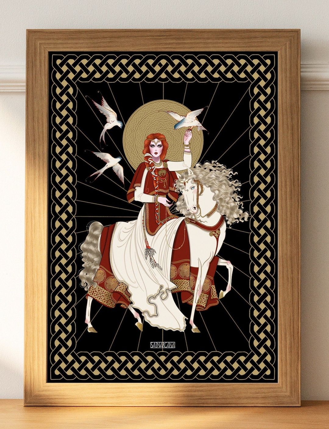 RHIANNON Rhiannon Print Welsh Goddess Walisische Göttin - Etsy