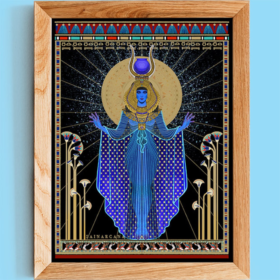 NUIT Nut Print Egyptian Goddess Ägyptische Göttin Déesse égyptienne Dea ...