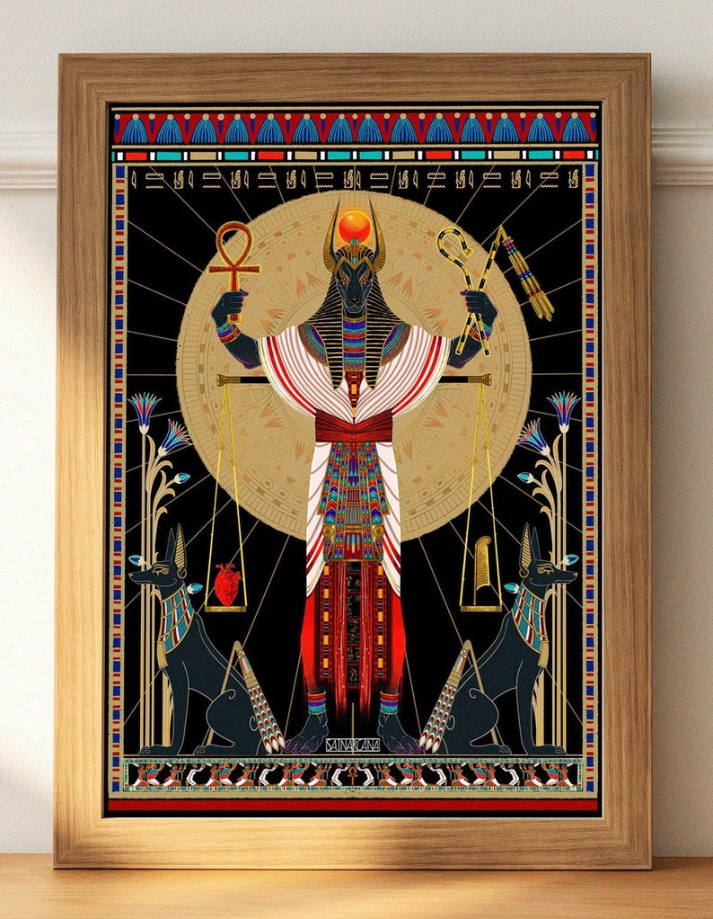ANUBIS Anubis Print Egyptian God Ägyptischer Gott Dieu - Etsy