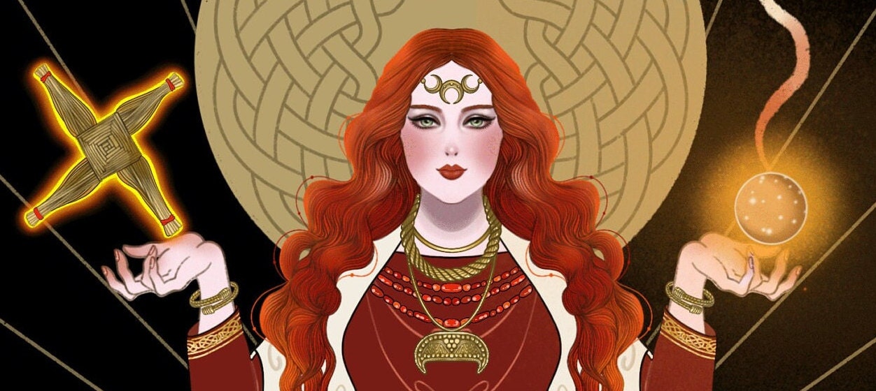 BRIGID Brigit Print Celtic Goddess Keltische Göttin - Etsy
