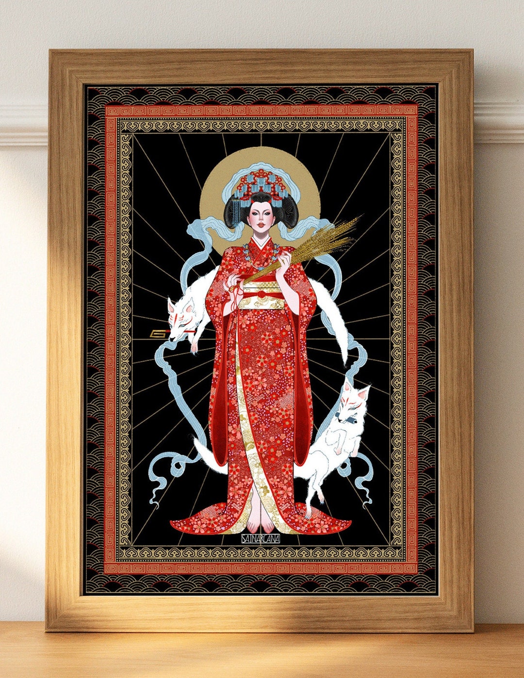 INARI Inari Ōkami Print Japanese Goddess Japanische - Etsy