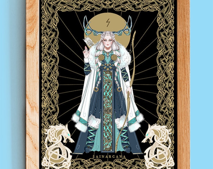 SKADI A4 Art Print Norse Pagan Jötunn Wild Woman Jötunheim Scandinavian ...