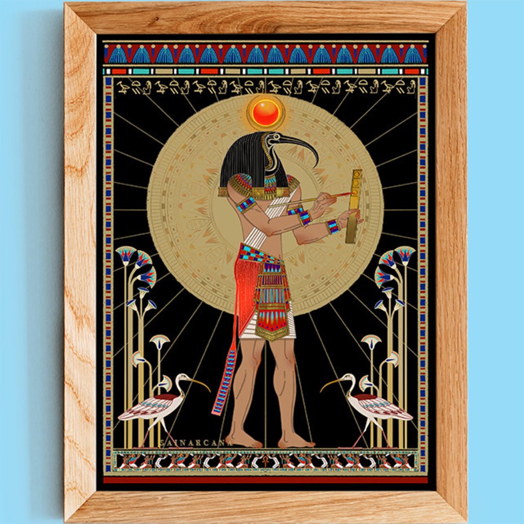 THOTH Tehuti Print Egyptian God Ägyptischer Gott Dieu égyptien Dio ...
