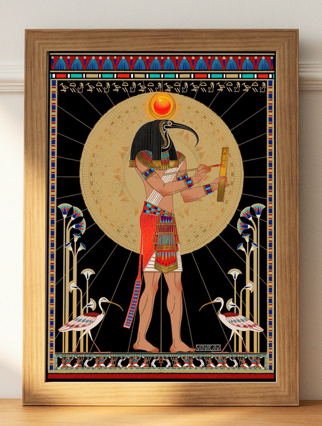 THOTH Tehuti Print Egyptian God Ägyptischer Gott Dieu - Etsy