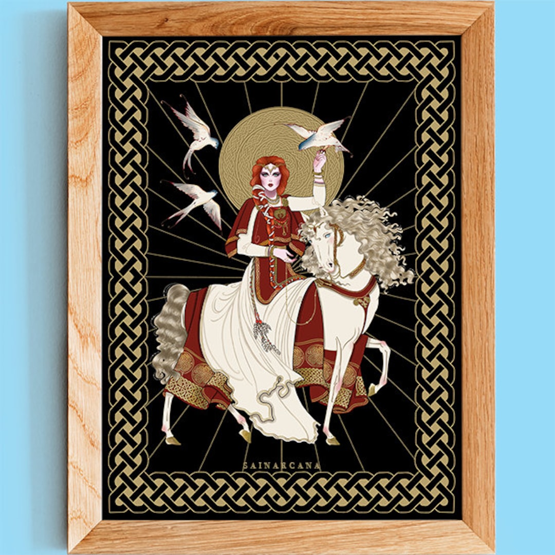 RHIANNON Rhiannon Print Welsh Goddess Walisische Göttin Celtic Goddess ...