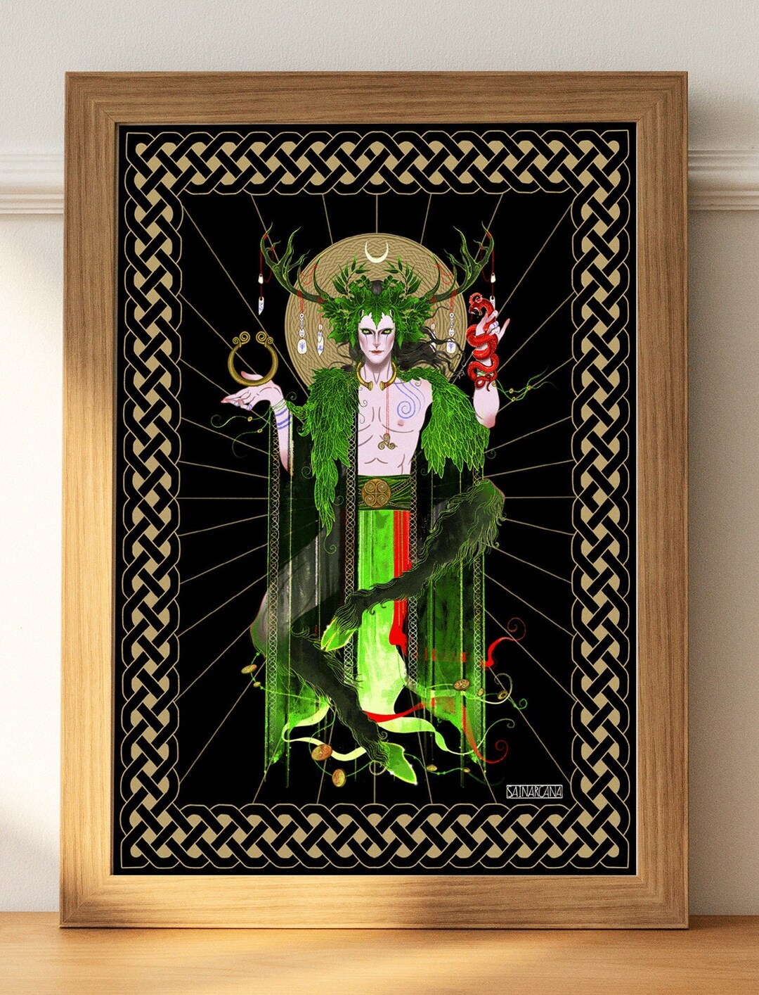 CERNUNNOS Cernunnos Print Celtic God Keltischer Gott Dieu Celtique Dio ...