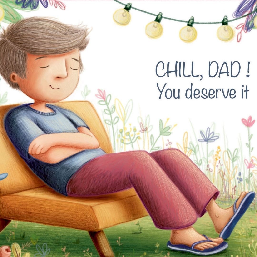 Greeting Card Father's Day Father's Day Chill - Etsy UK