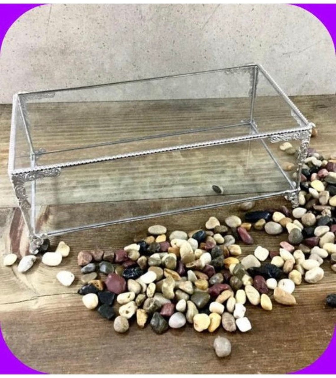 Glass Display Box, Keepsake Box, Memory Box, Display Case, Wedding Box ...