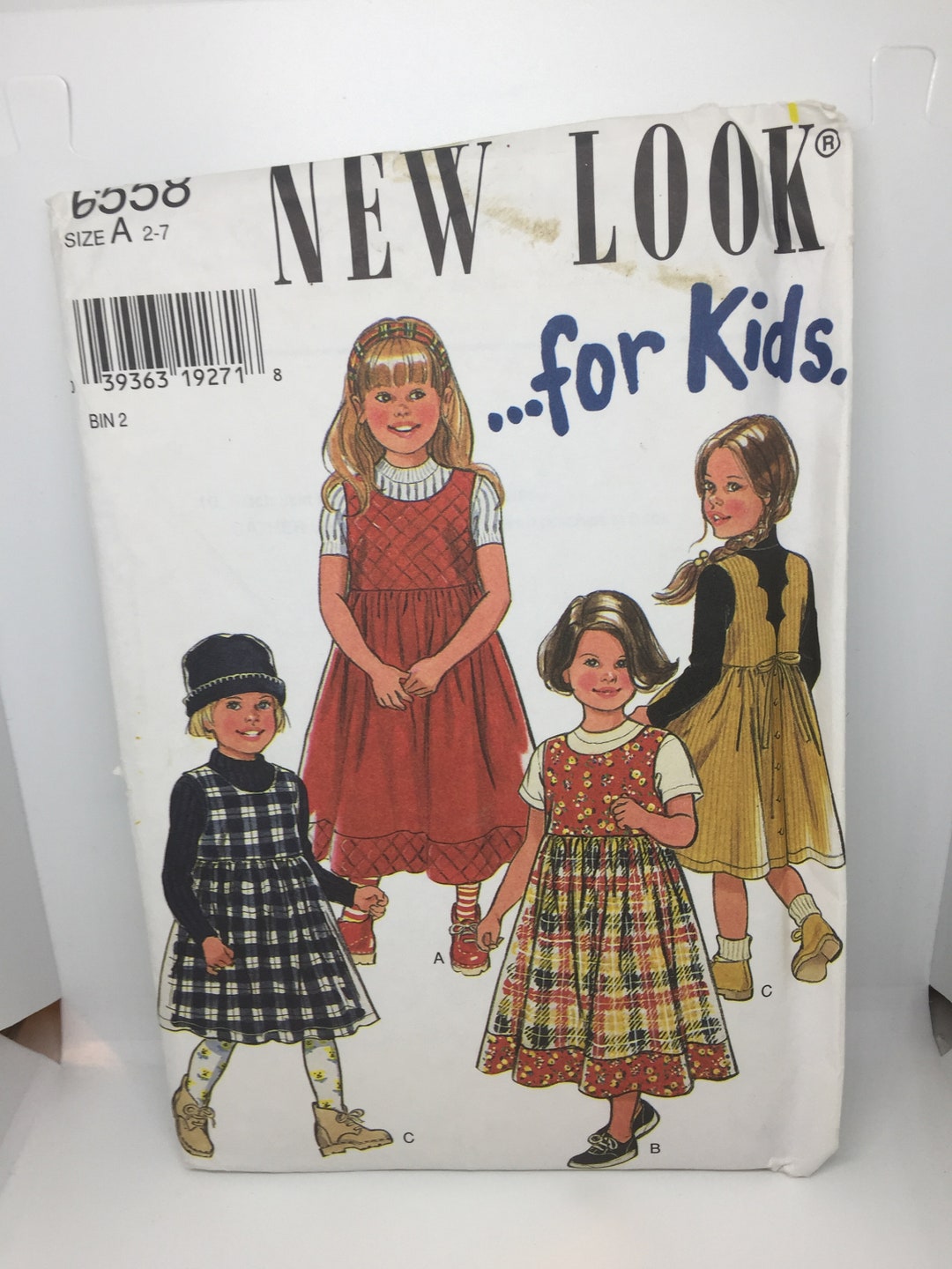 6558 New Look Sewing Pattern Six Sizes in One Girls Dresses Sizes 2-7 ...