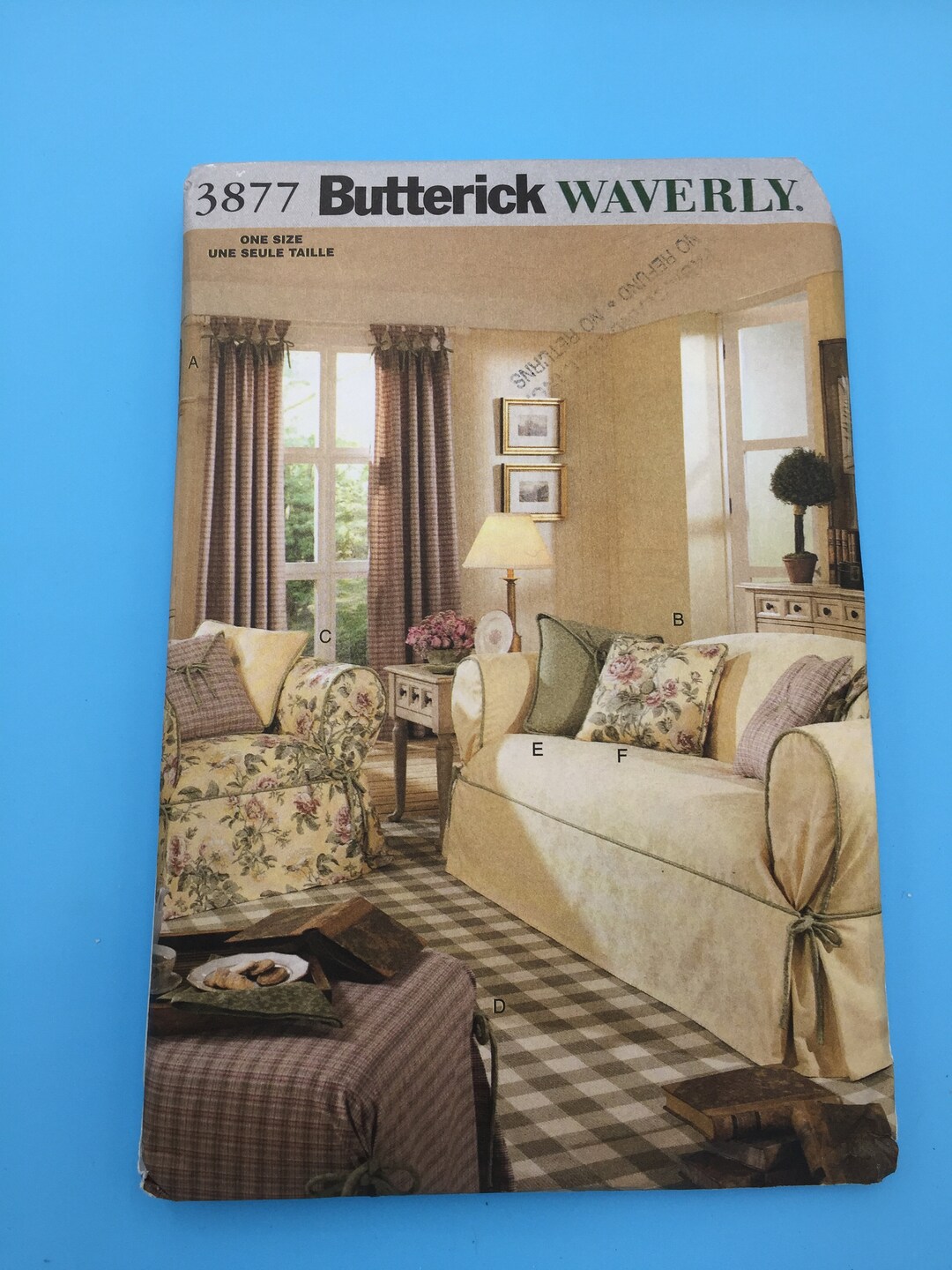 3877 Butterick 2003 Waverly Sewing Pattern Drapes, Slipcovers and ...