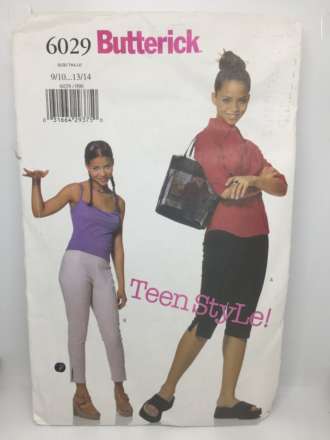 6029 Butterick 1999 Vintage Teen Style Easy Sewing Pattern Juniors ...