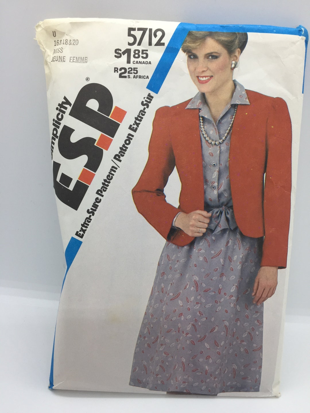 5712 Simplicity Vintage 1982 E.S.P. Sewing Pattern Misses Pullover ...