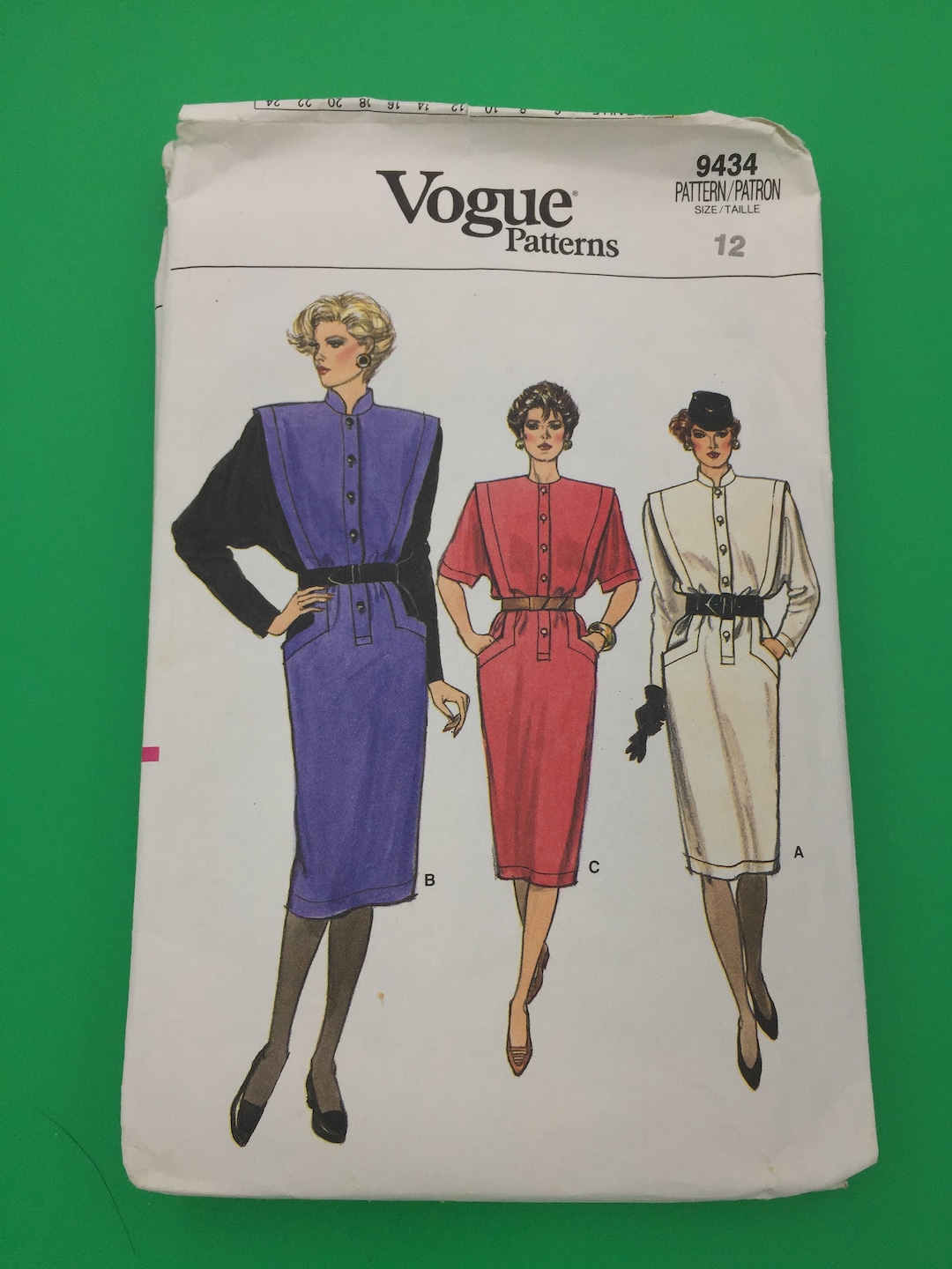 9434 Vintage 1985 Vogue Sewing Pattern Misses Dress Size 12 Cut With ...