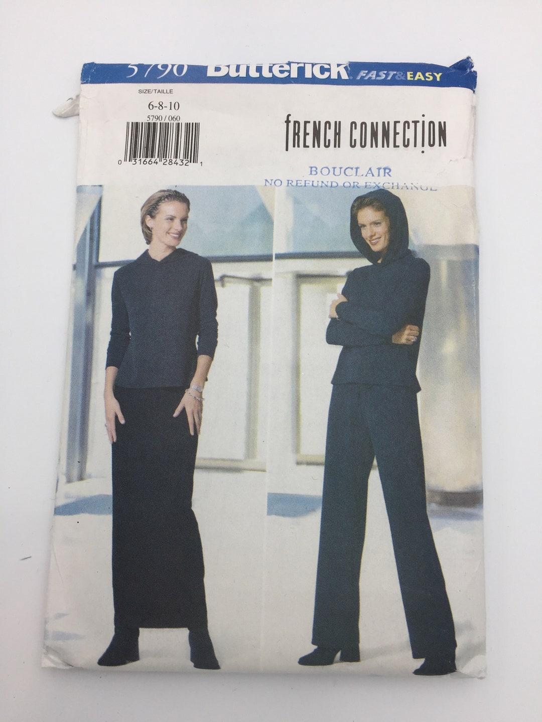 5790 Vintage 1998 Butterick French Connection Sewing Pattern Misses ...