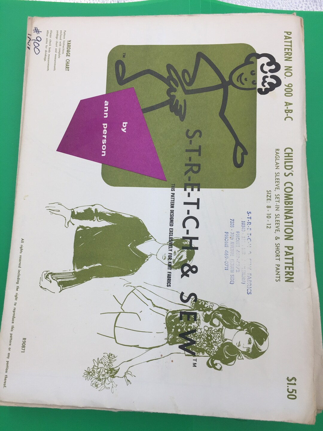 900 Vintage 1967 Stretch & Sew Sewing Pattern by Ann Person Childs ...