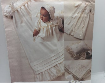 Vogue Pattern, Infant Dress, Coat, Bonnet, Pillow Sham and Blanket ...