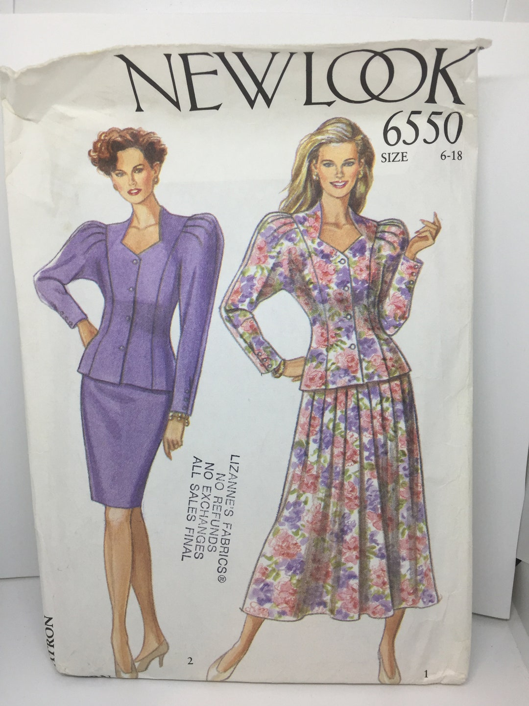 6550 New Look Vintage Seven Sizes in One Sewing Pattern Misses Jacket ...