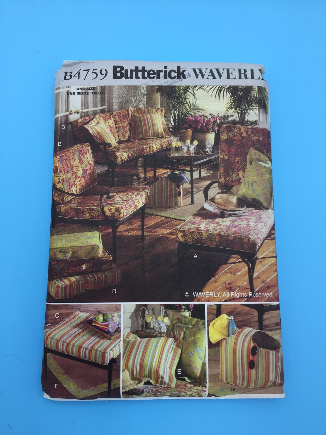 4759 Butterick 2006 Waverly Sewing Pattern Outdoor Living Package Uncut ...
