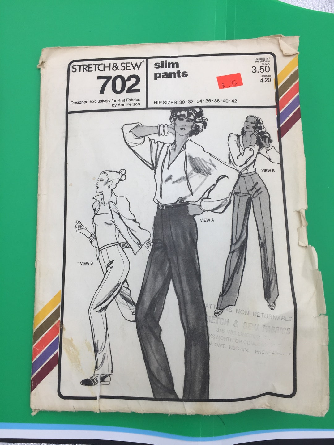 702 Vintage 1979 Stretch & Sew Sewing Pattern by Ann Person Womens Slim ...