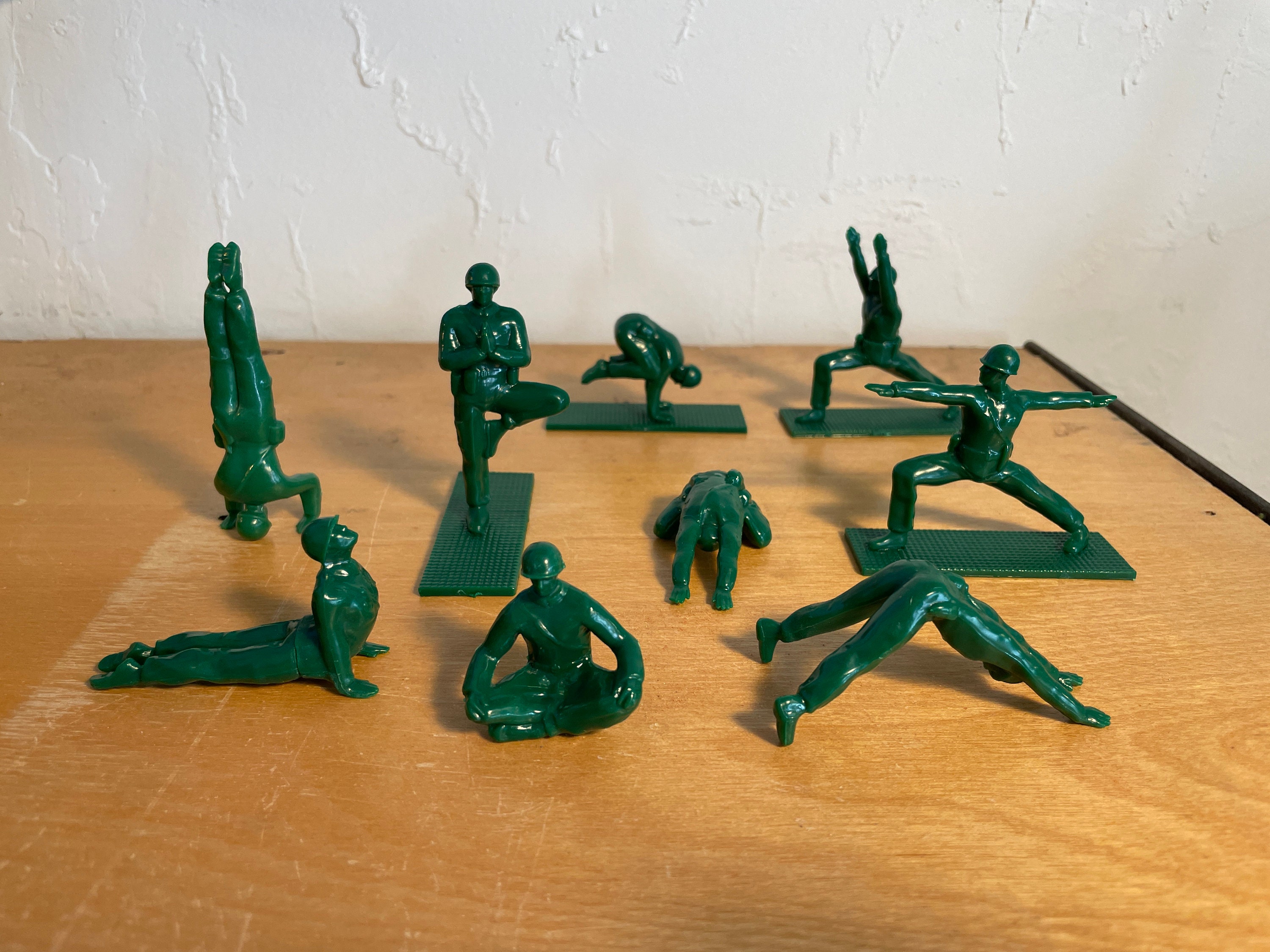 Yoga Joes Green Army Men Toys - Etsy