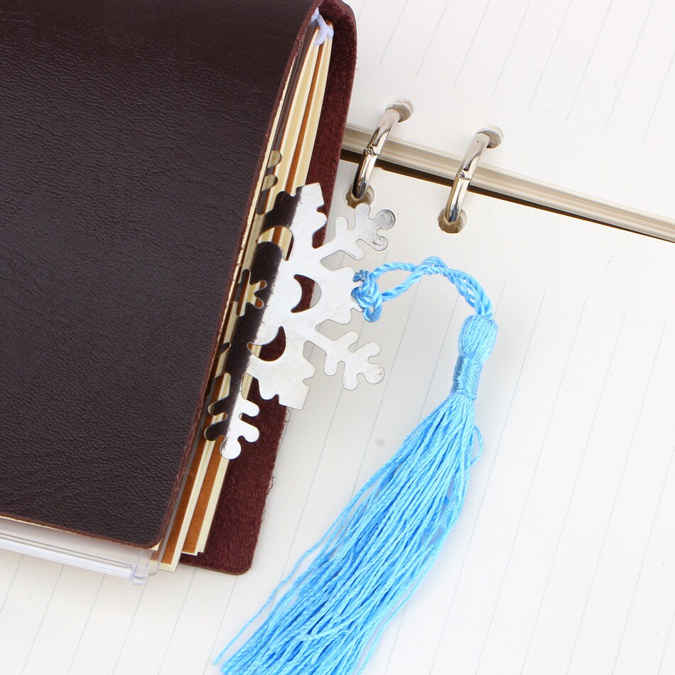 Metal Bookmark Snowflake With Tassel Winter Collection Xmas - Etsy UK