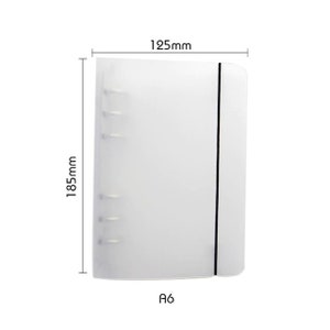 A5 A6 A7 Clear Frosted Ring Binder6 Hole, Organiser, Refills, Journal ...