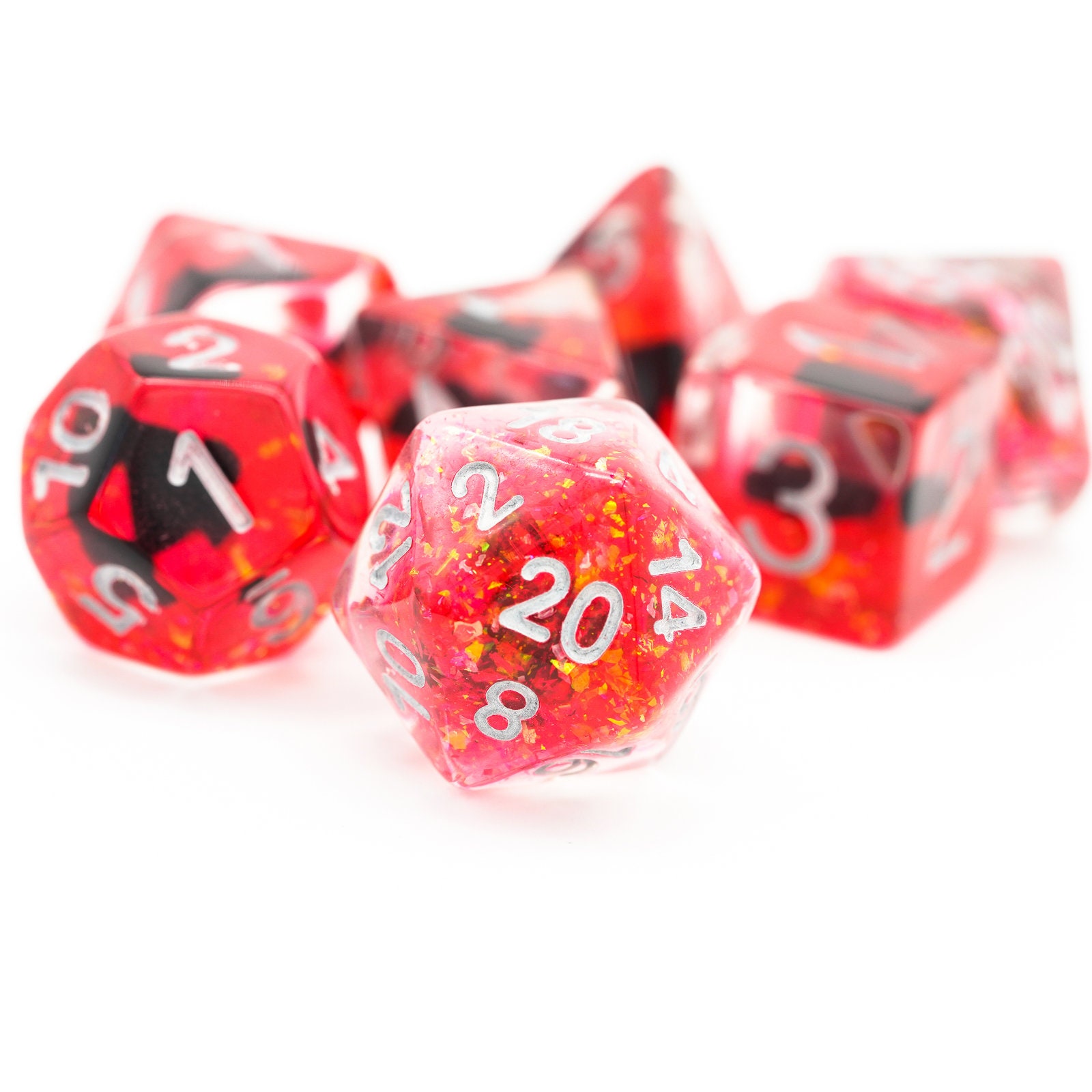 Clear Red Dice