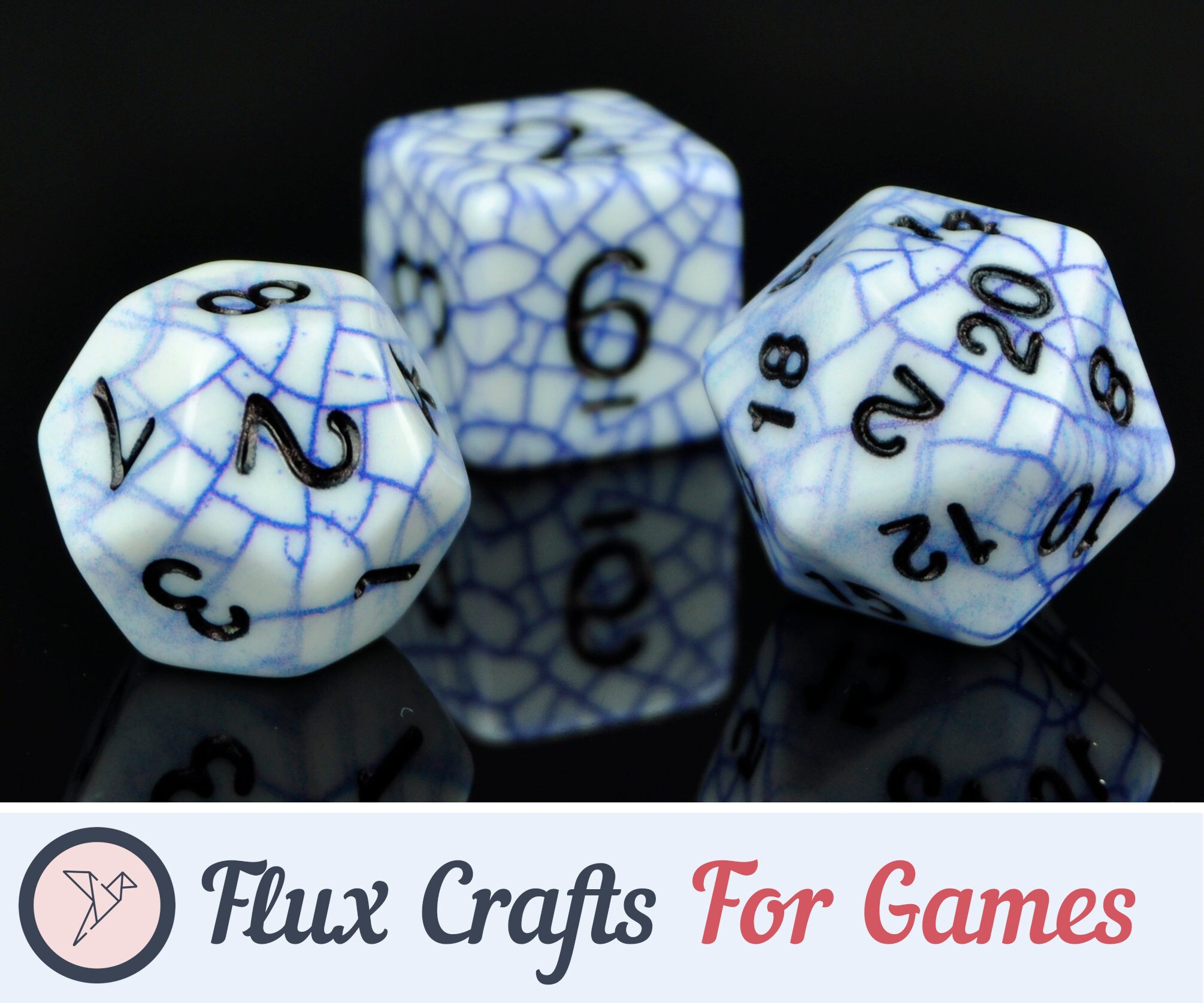 Flux Crafts D20 D8 D6 Yellow on White Acrylic| Blood Splatter DND 7pcs ...