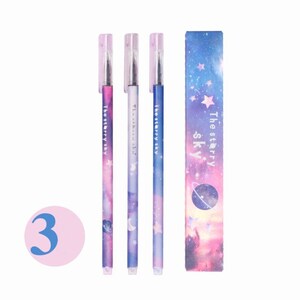 0.5mm Black Ink Slim Gel Pens Starry Night Set Purple Blue, Magical ...