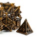 7pcs RPG Dice Set Spiky Gold Metal Pinwheel, Tabletop Roleplaying Games ...