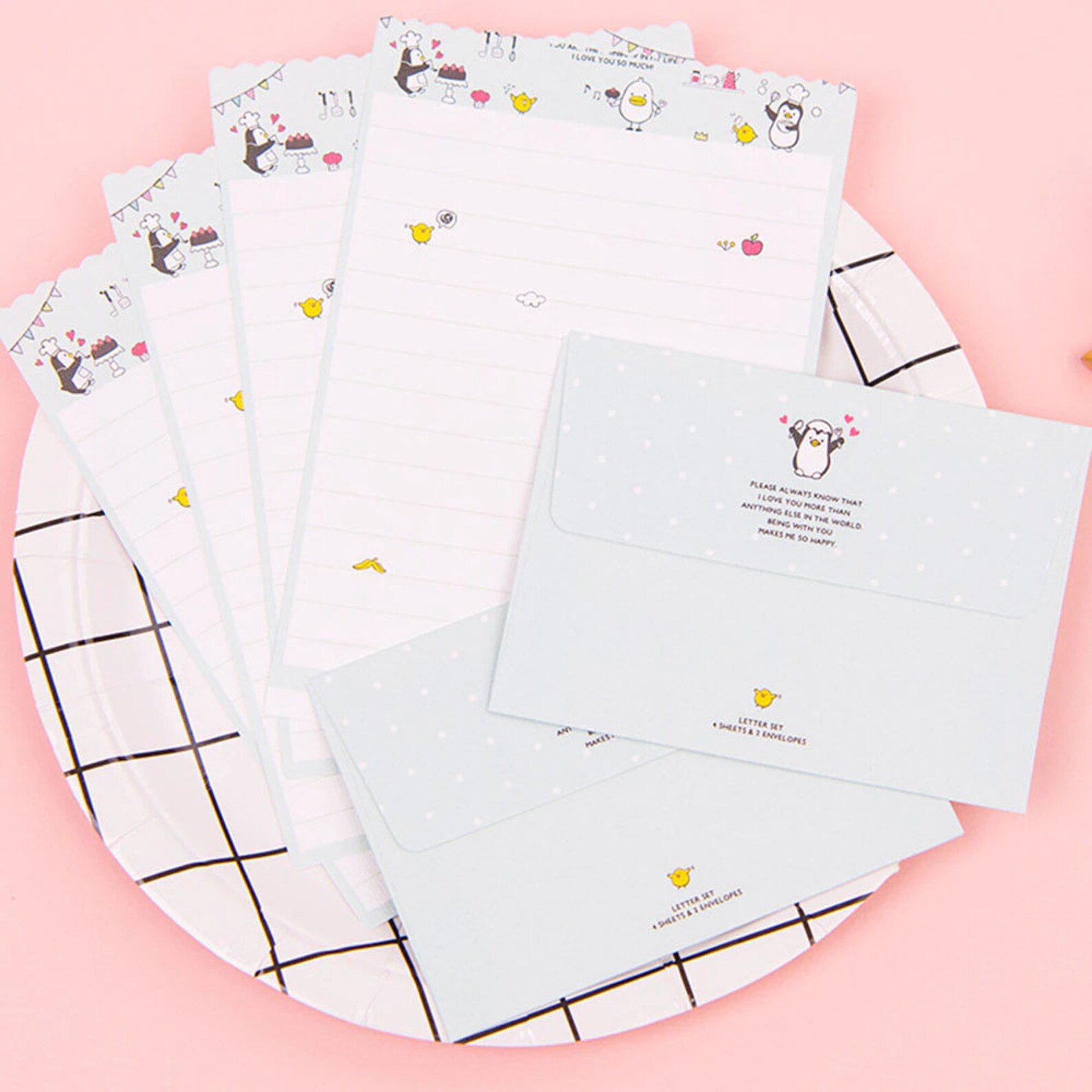 6pcs A7 Mini Writing Set with Envelopes Kawaii Style | Etsy