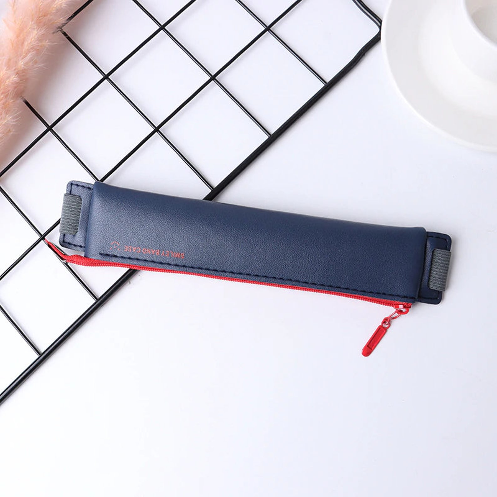 PU Leather Small Zipper Pen Case Modern Strap Tablet Pen | Etsy UK