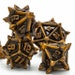 7pcs RPG Dice Set Spiky Gold Metal Pinwheel, Tabletop Roleplaying Games ...