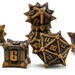 7pcs RPG Dice Set Spiky Gold Metal Pinwheel, Tabletop Roleplaying Games ...