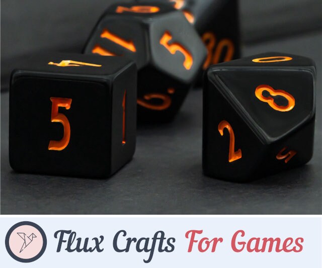 7pcs RPG Dice Set Black Resin Solid Tabletop Roleplaying | Etsy