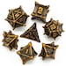 7pcs RPG Dice Set Spiky Gold Metal Pinwheel, Tabletop Roleplaying Games ...