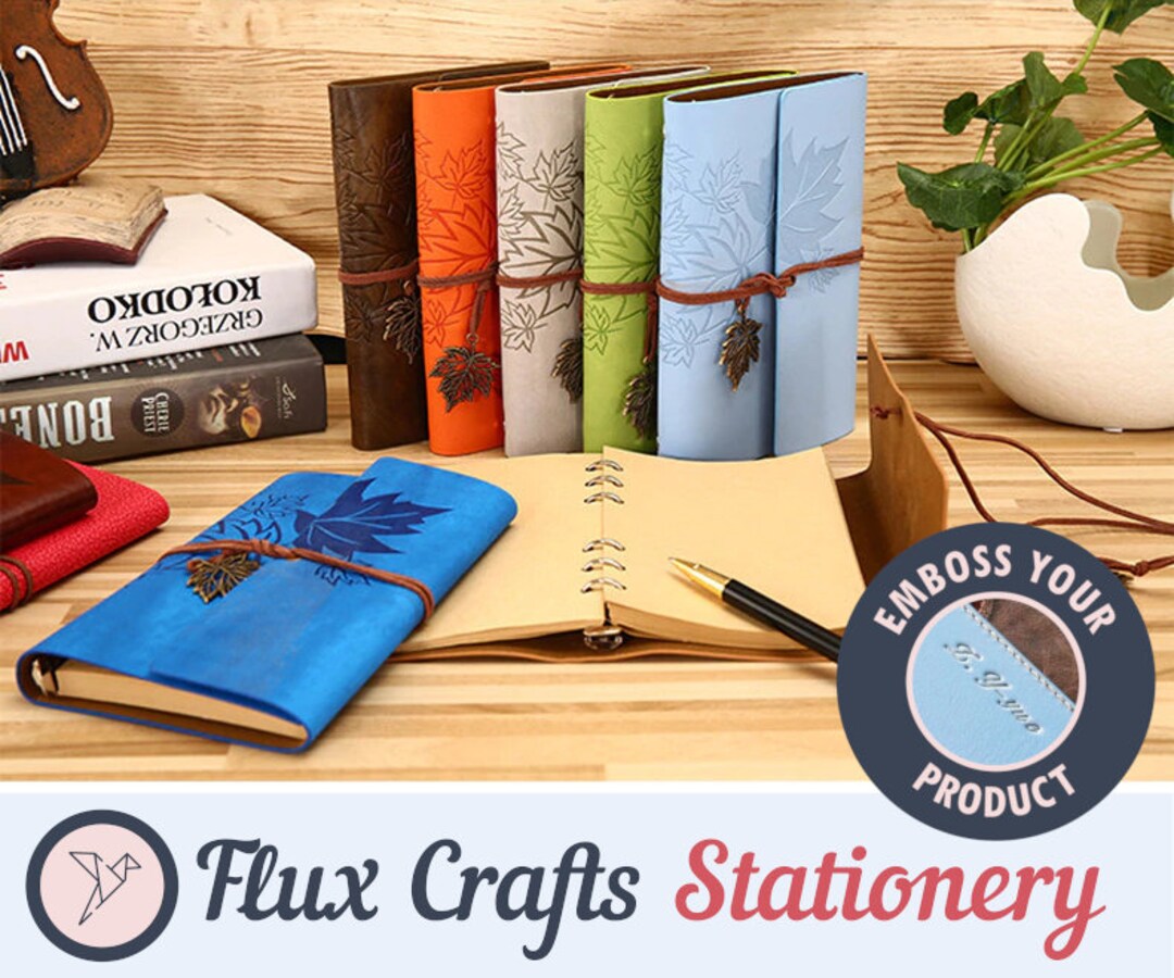 A7 A6 A5 Personalised Notebook Embossed Maple Leaves - Etsy UK