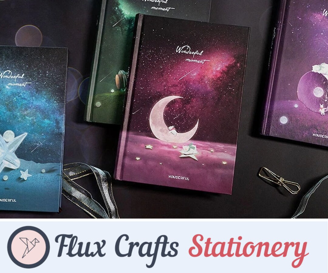 B6 Illustrated Notebook Glow in the Dark Milky Way Hardback Book ...