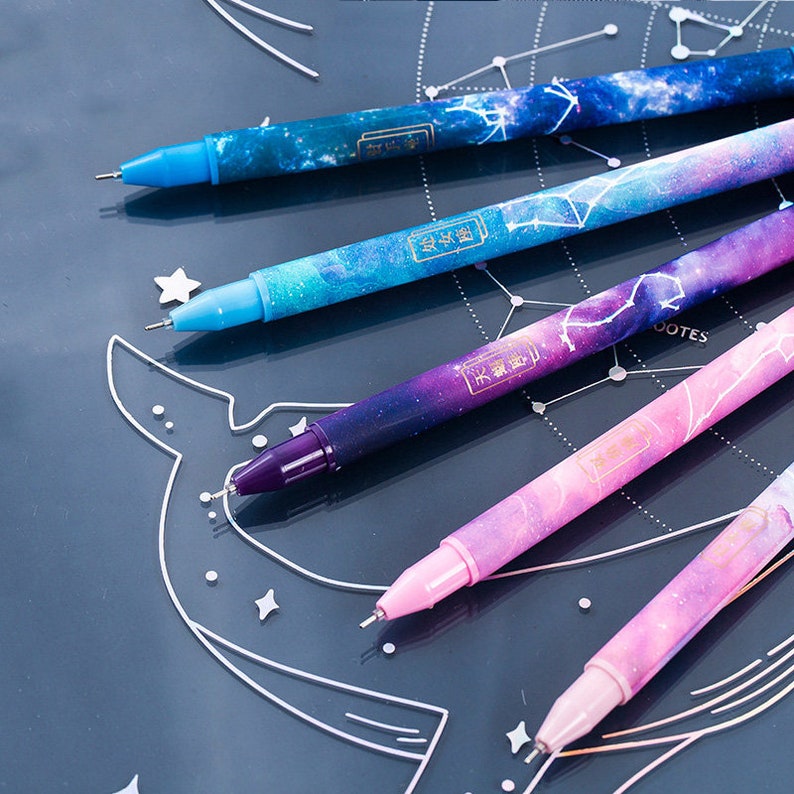 0.5mm Black Ink Gel Pens Astrology Zodiac Signs Fine Tip - Etsy