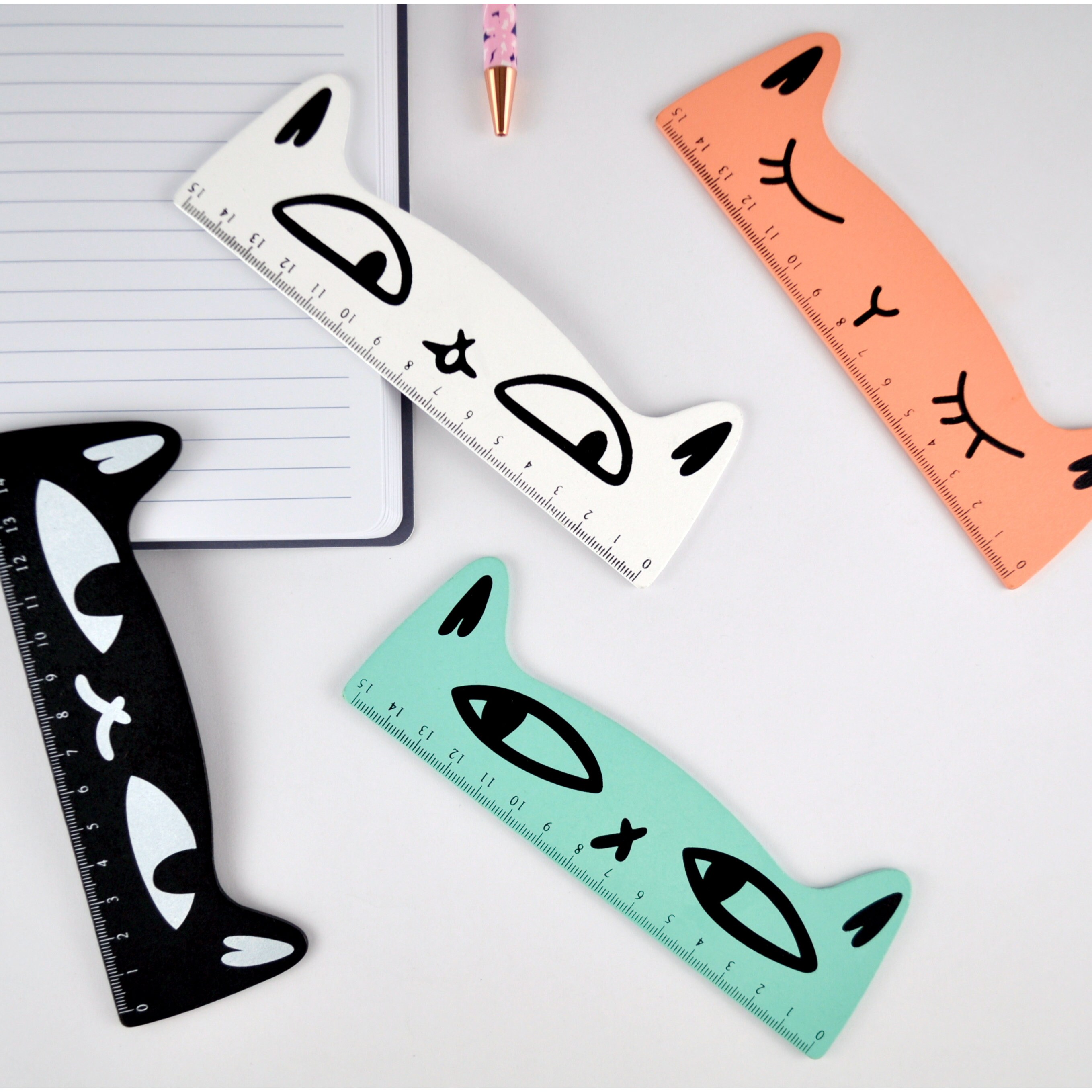 15cm Wood Rulers Funny Cat Collection Stationery Essentials - Etsy ...